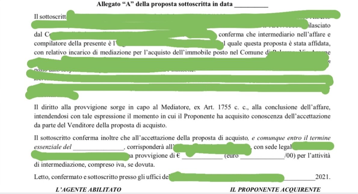 Proposta di acquisto immobile