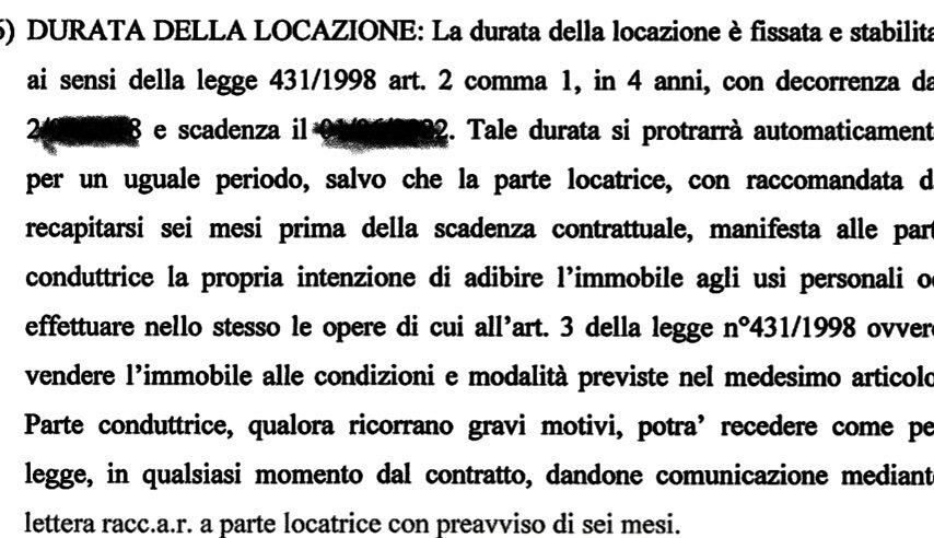 Disdetta contratto 4+4 - entro quanto e in che modo il locatario può ...