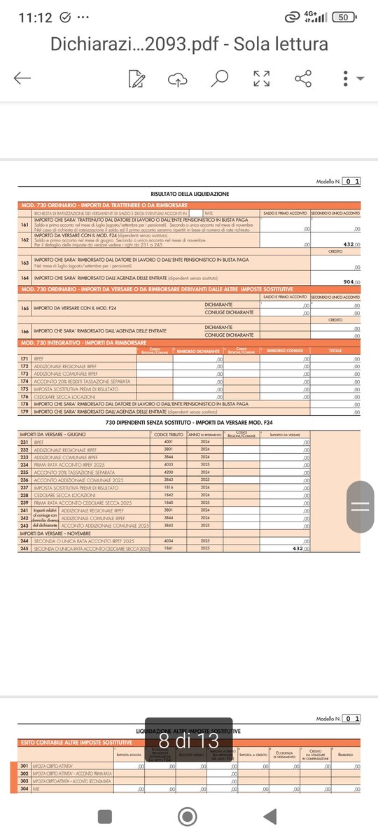 Non trovo il rimborso 730